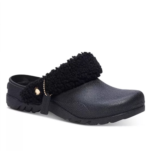 Coach | Shoes | Coach Womens Lola Shearling Lined Water Resistant Clogs ...